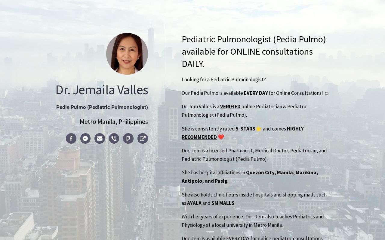 Pedia Pulmo (Pediatric Pulmonologist)